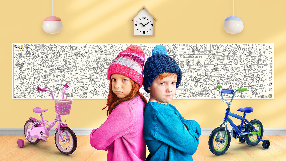 Opposites Colouring Roll – Inkmeo