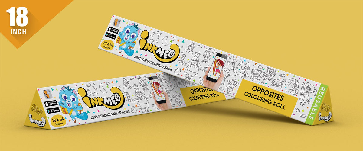 Opposites Colouring Roll – Inkmeo